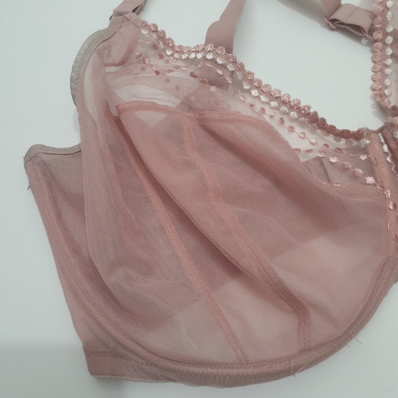 Elomi | Intimates & Sleepwear | Elomi Pink And Cream Lace Trim Unpadded ...